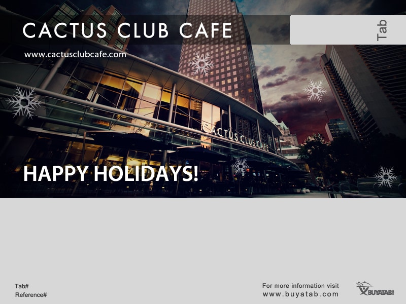 Cactus Club Launches Instant Gift Cards - Cactus Club Cafe